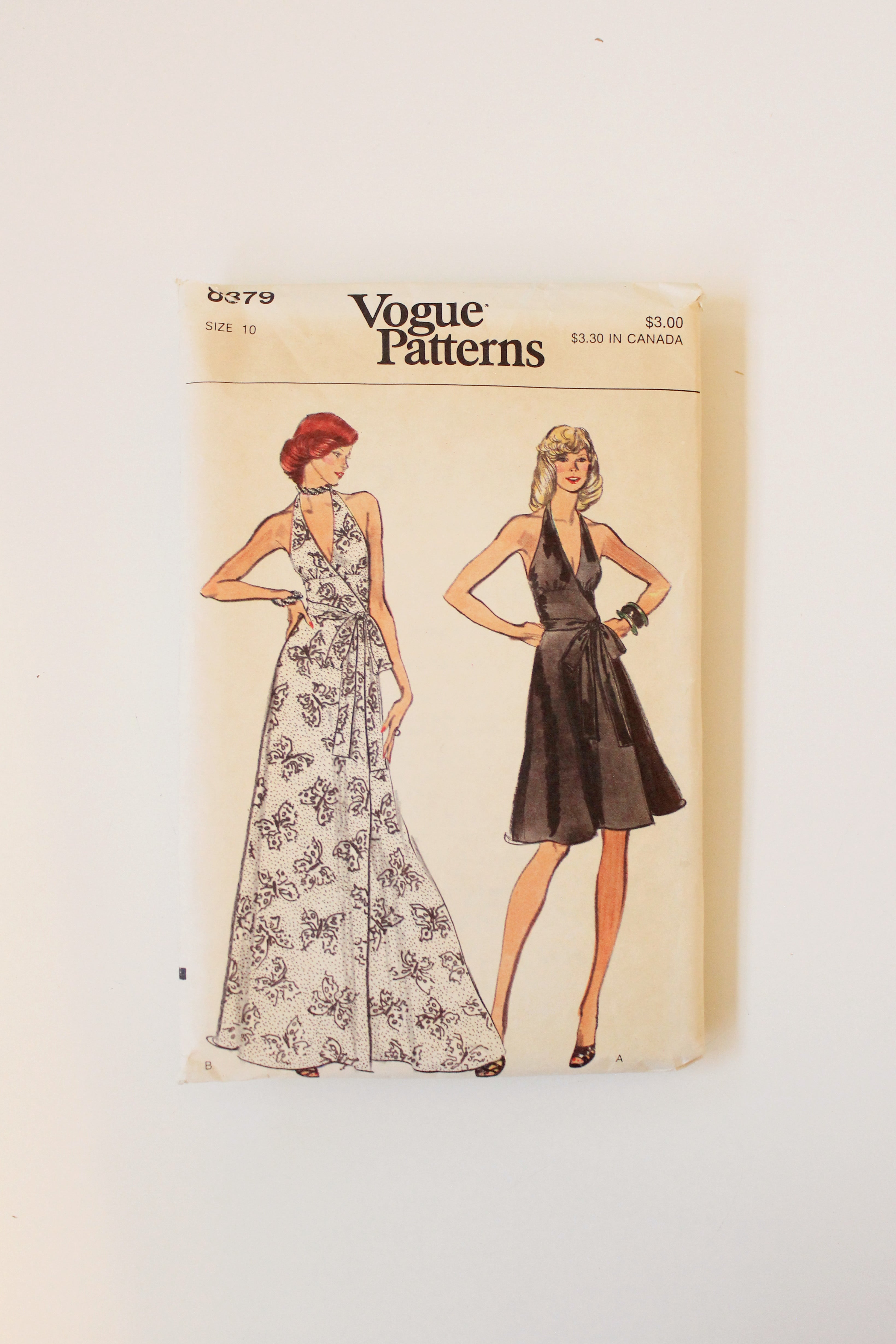 1970s Misses Evening Dress Vogue Patterns 8379 Sewing Pattern, Partial ...
