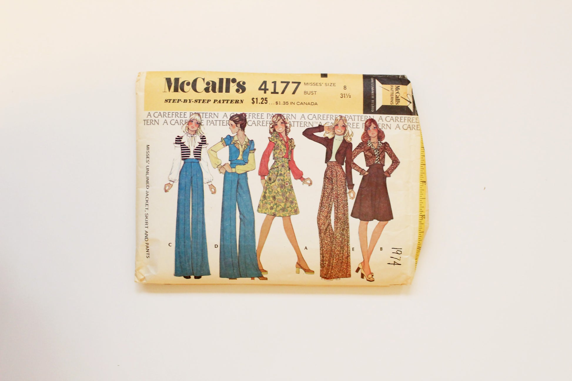 1970s Jacket, Skirt and Pants McCall's 4177 Sewing Pattern, Cut, Size ...