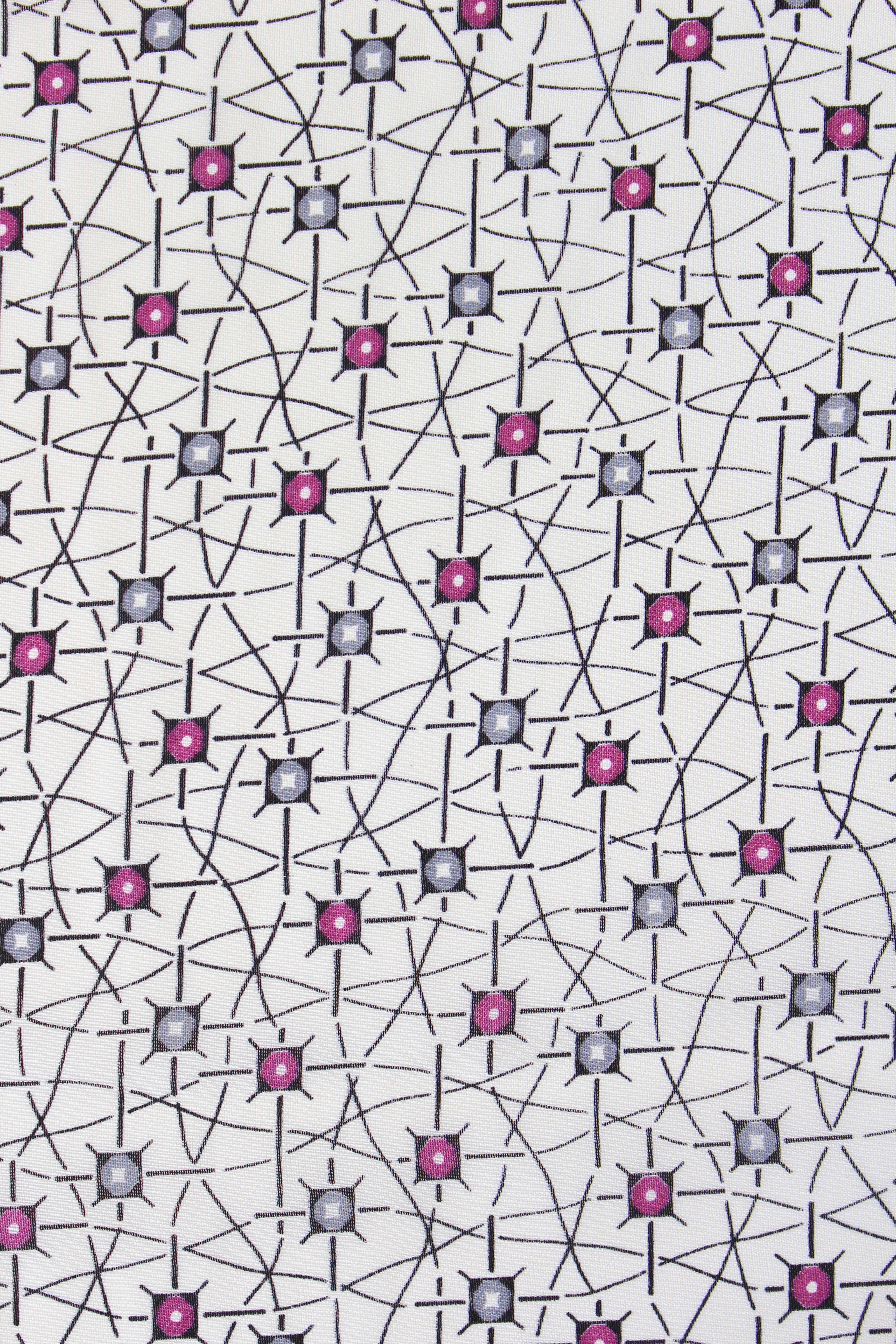 1940s White Abstract Purple And Grey Burst Print Rayon Sewing Fabric ...