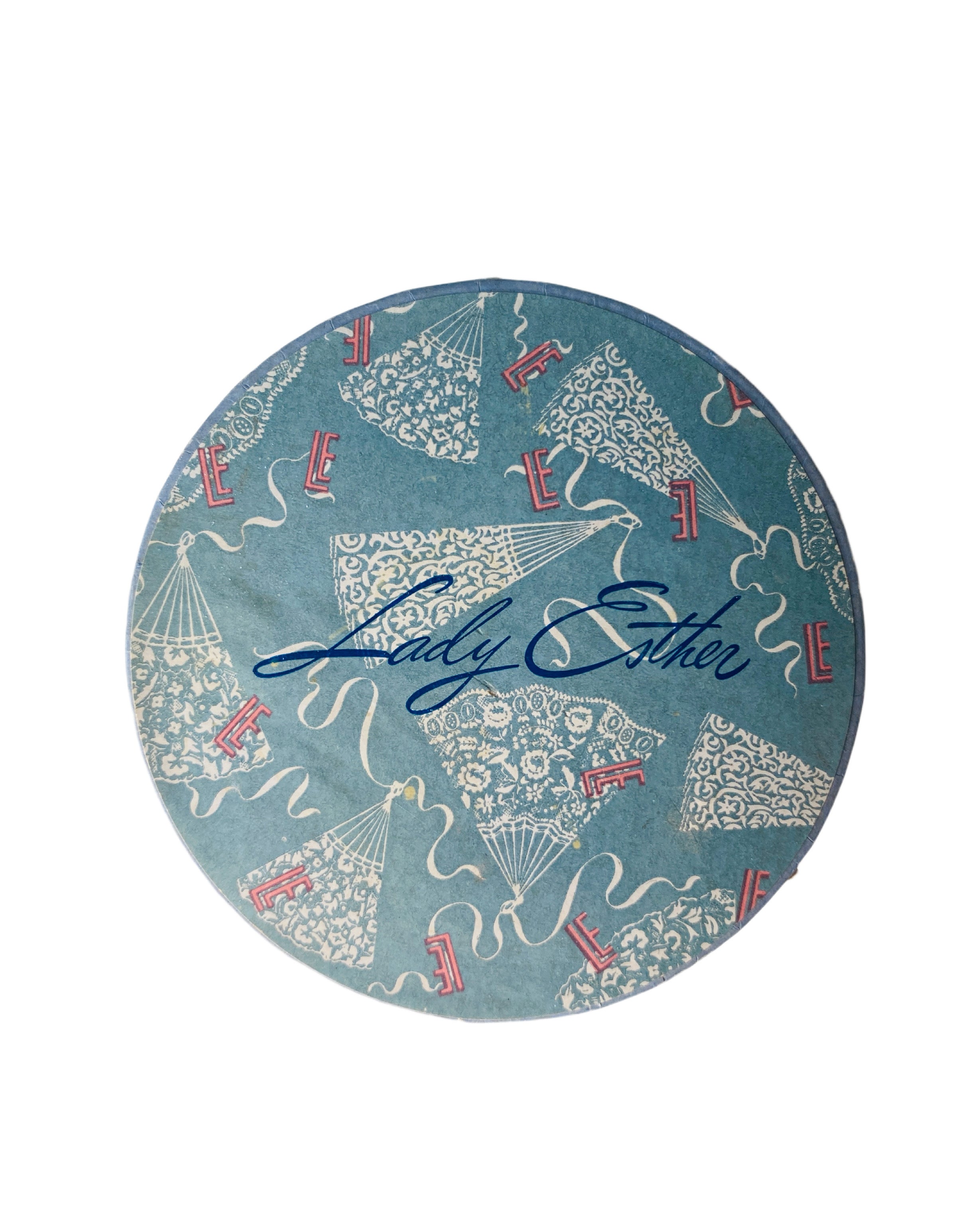 Vintage 1950s Lady Esther Blue Fan Cardboard Powder Box – Ian Drummond ...
