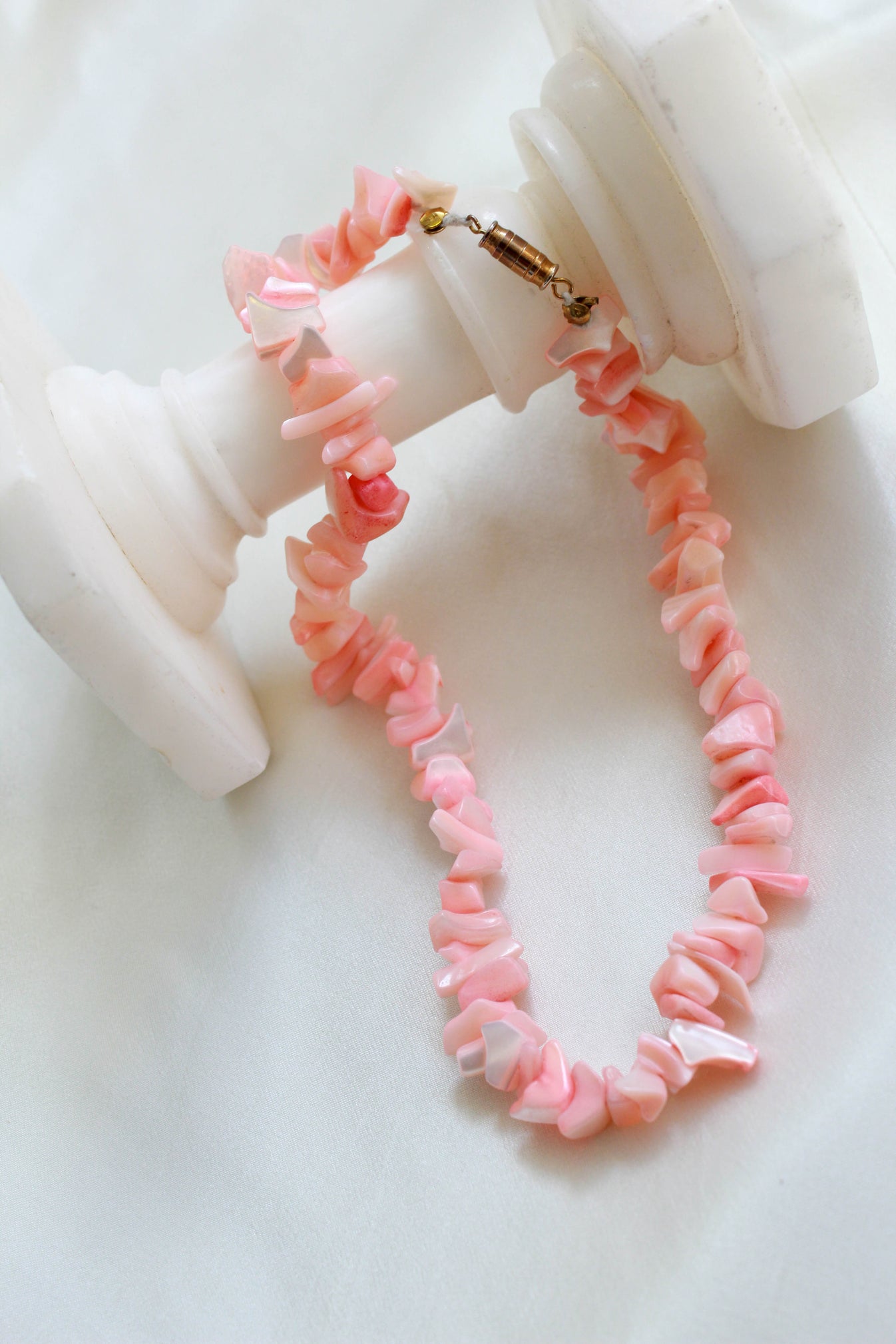 Vintage Pink Pucca Shell Necklace – Ian Drummond Vintage